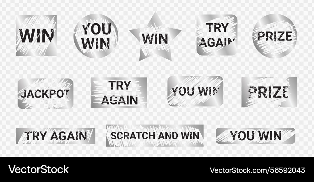 Lottery ticket text design kit - scratched numbers