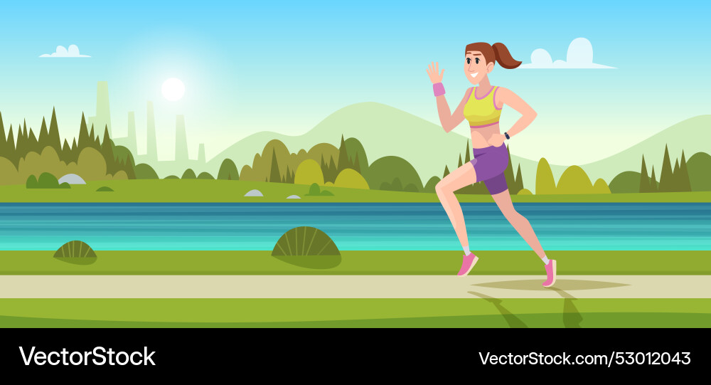 Runners background active people sportsmen Vector Image