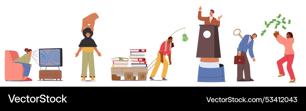 Various forms of manipulation in society – Royalty-Free Vector ...