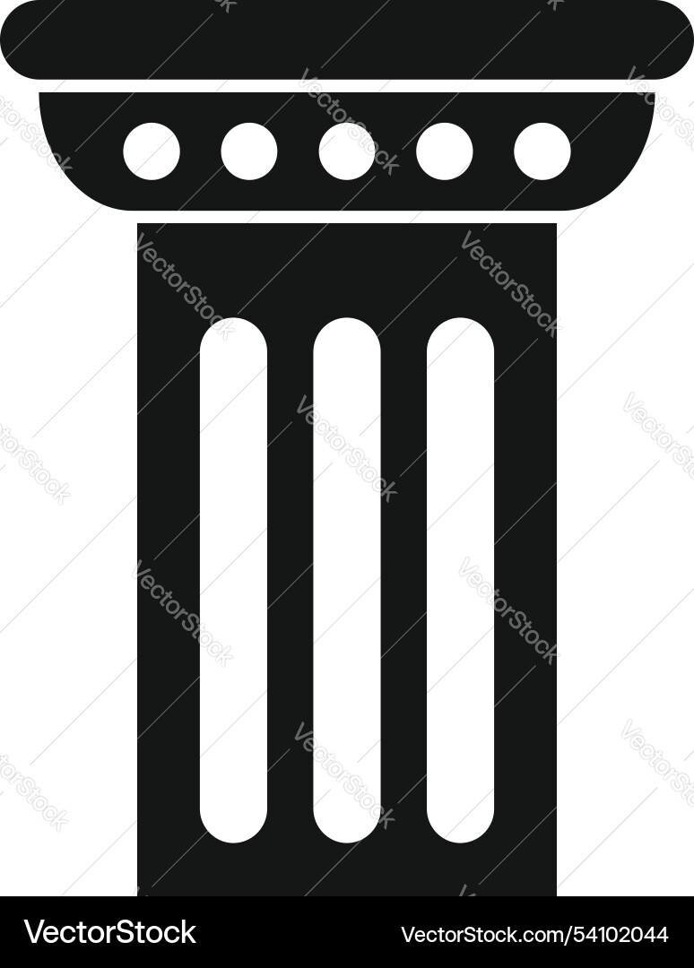 Architectural column holding strong a symbol Vector Image