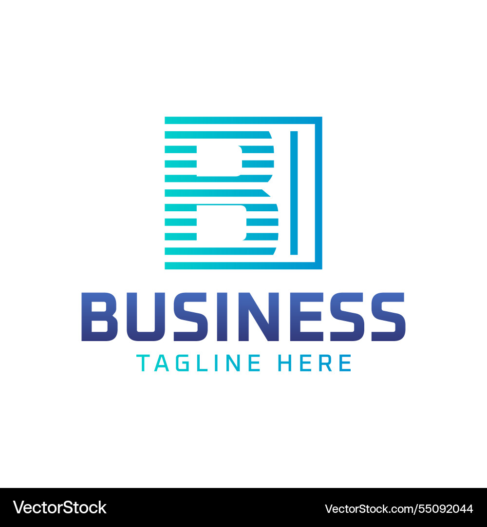 Bi logo design sleek modern letter Royalty Free Vector Image