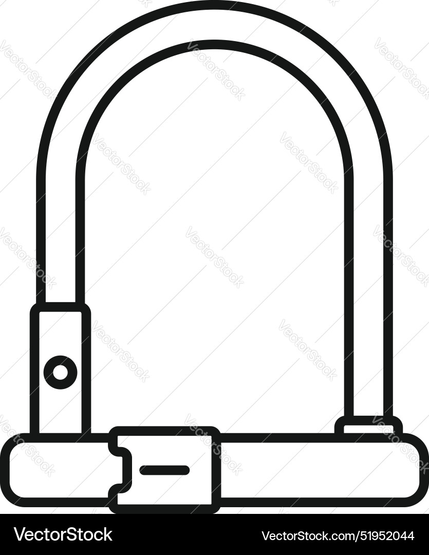 Bike u lock keeping bicycle safe from theft Vector Image