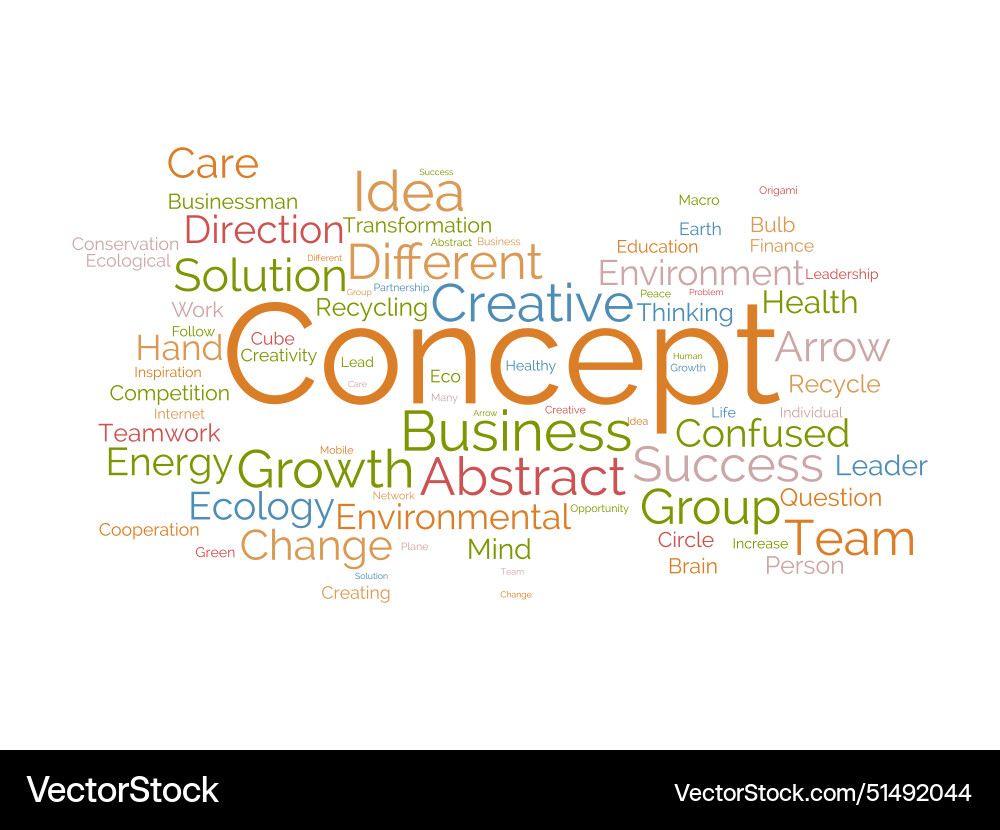 Concept word cloud template business Royalty Free Vector