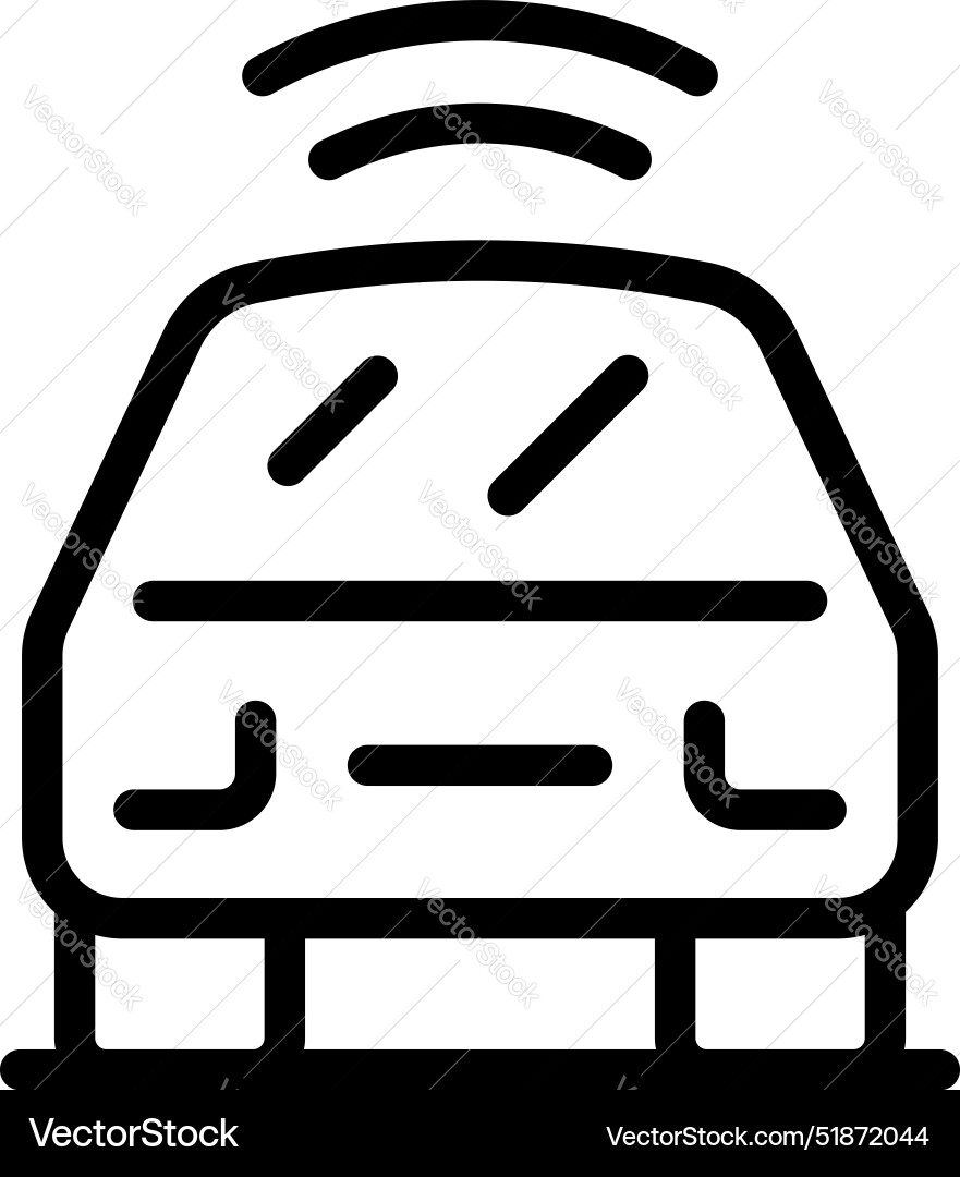 Smart train icon showing self driving technology Vector Image