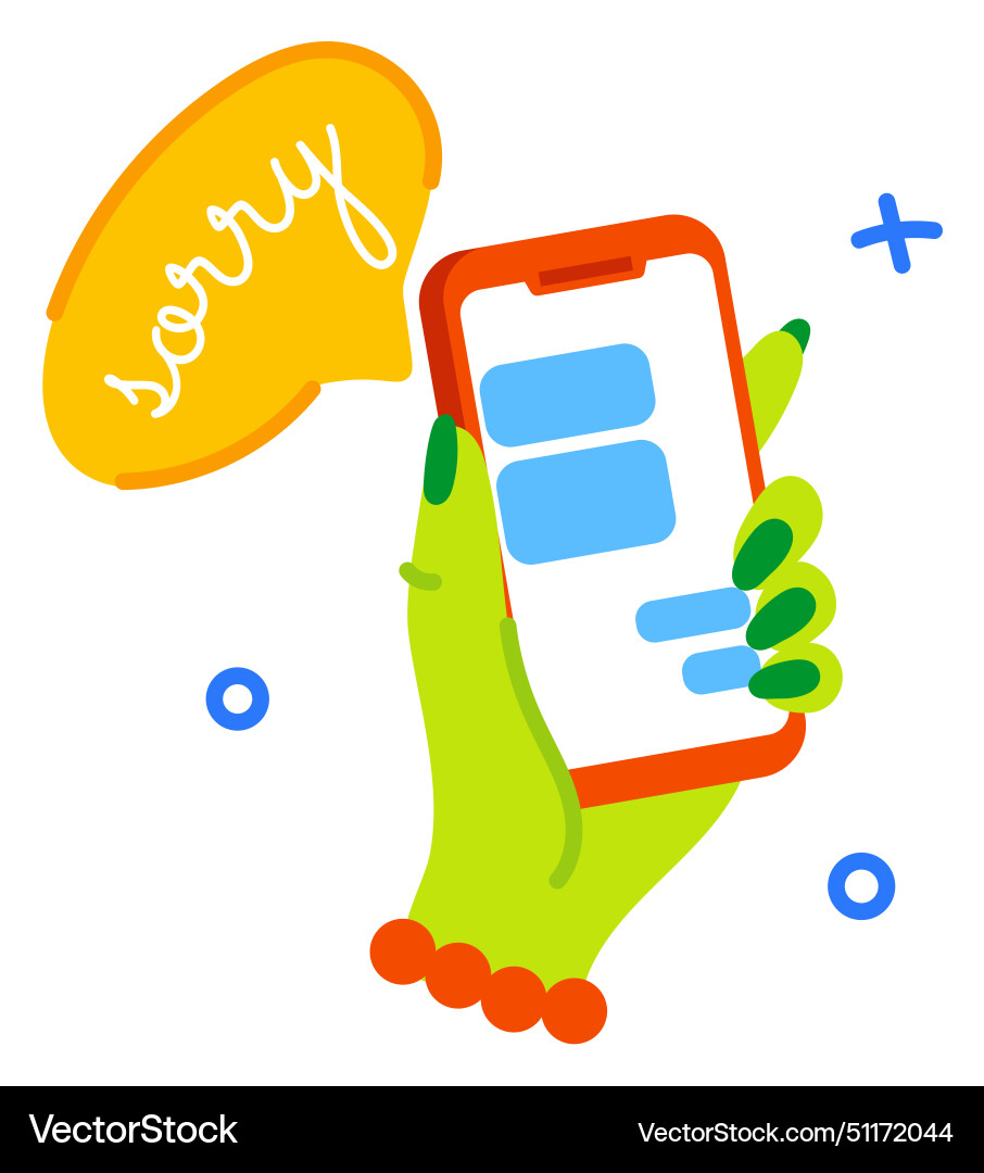 Sorry message Royalty Free Vector Image - VectorStock