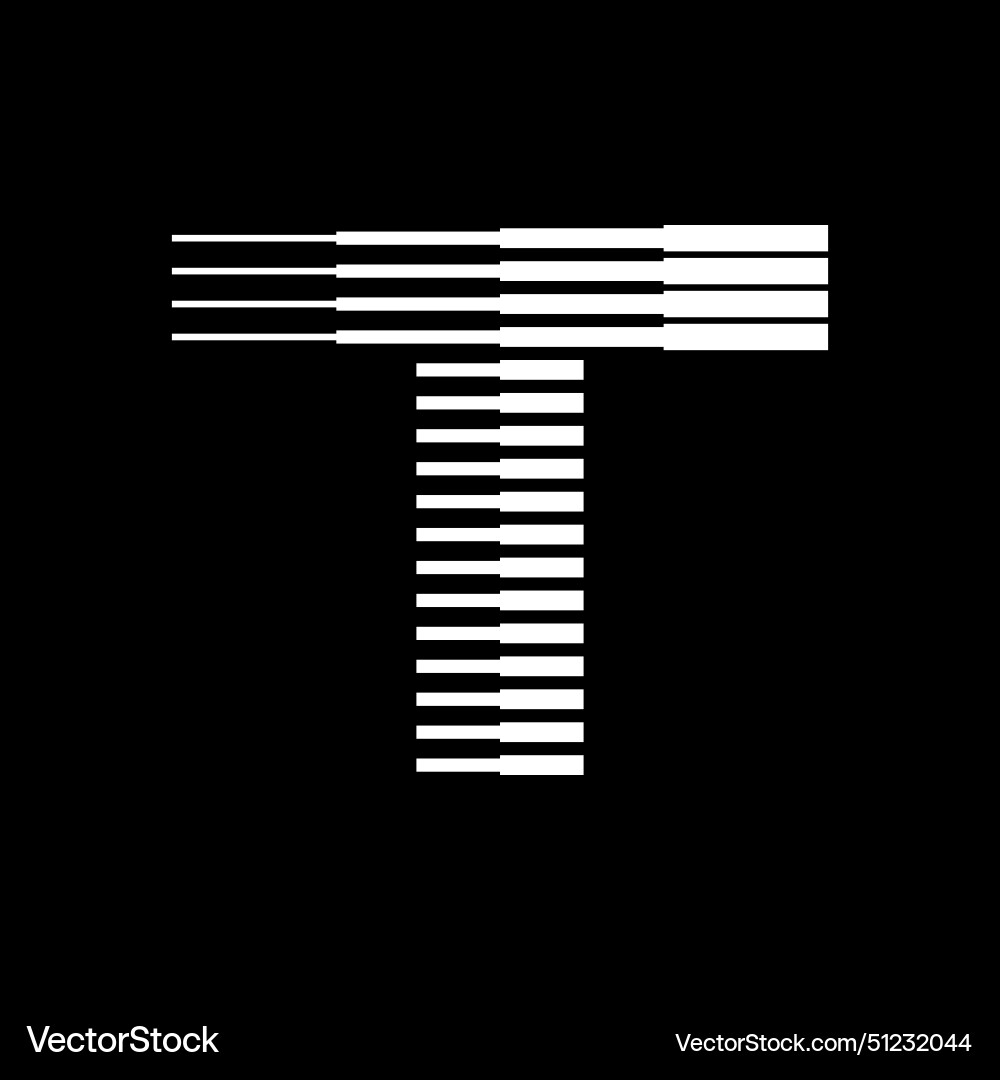 T letter lines logo icon Royalty Free Vector Image