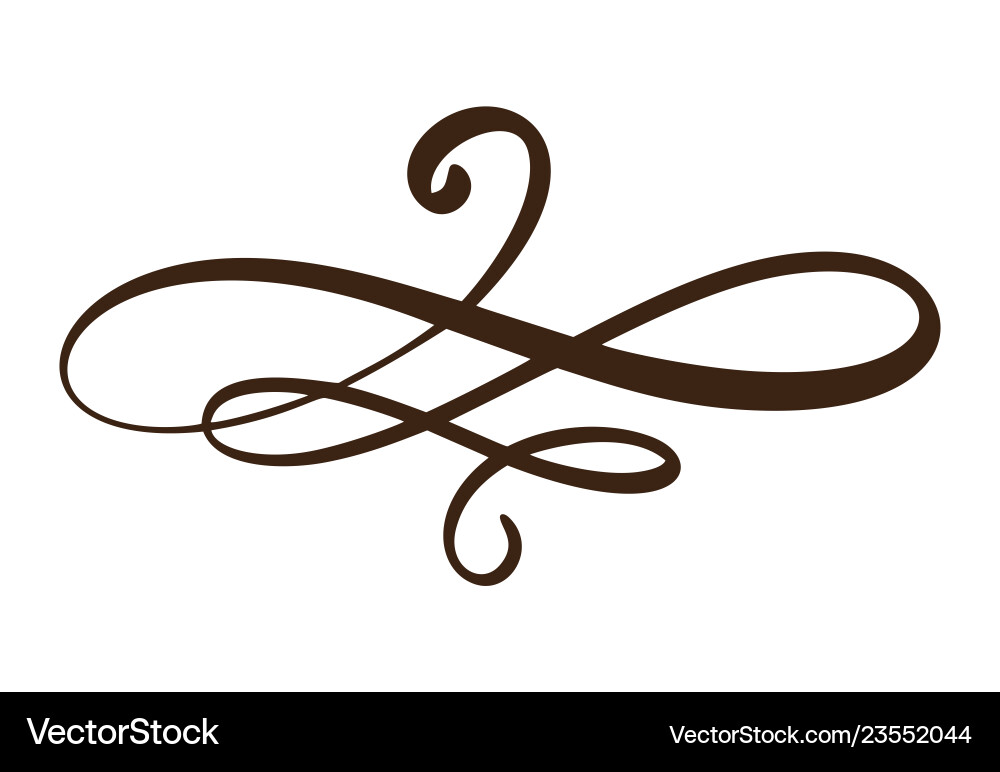 Vintage line elegant divider and separator Vector Image