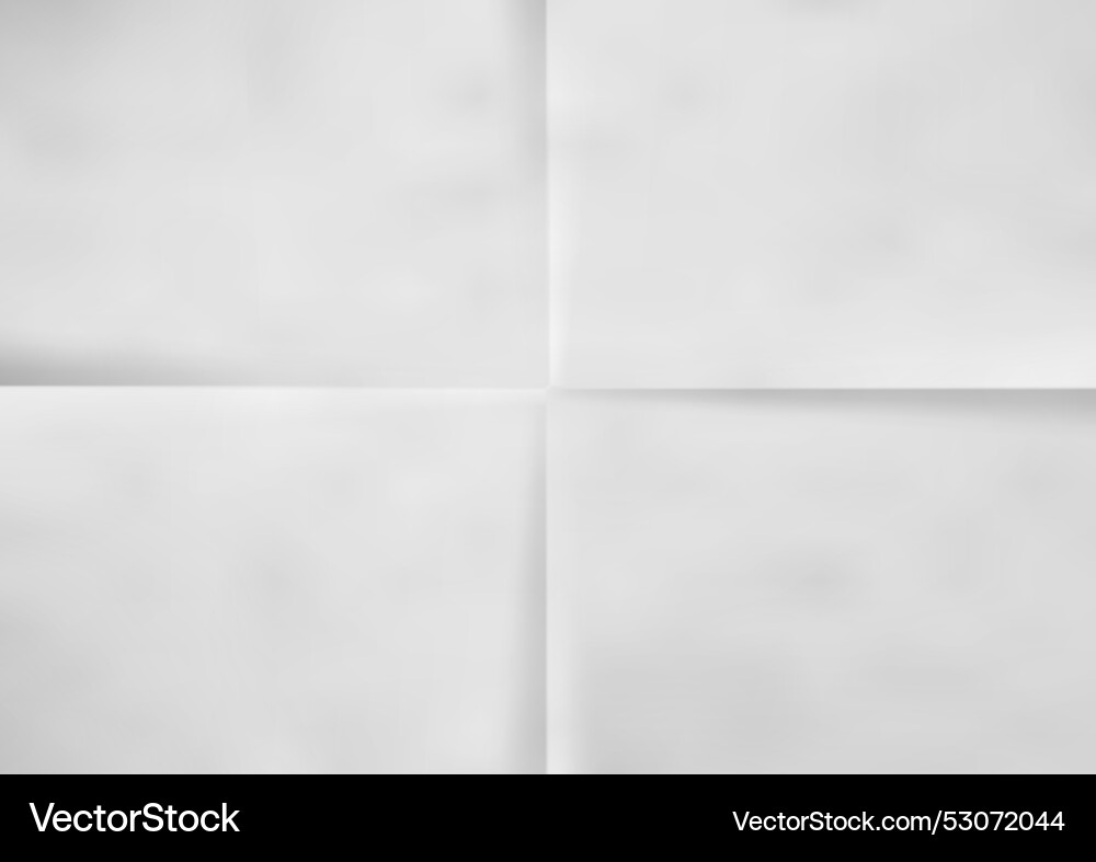 White a4 paper folded four times top view Vector Image