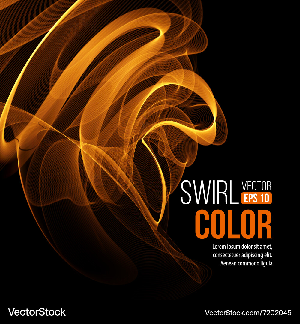 Abstract orange swirl background Royalty Free Vector Image