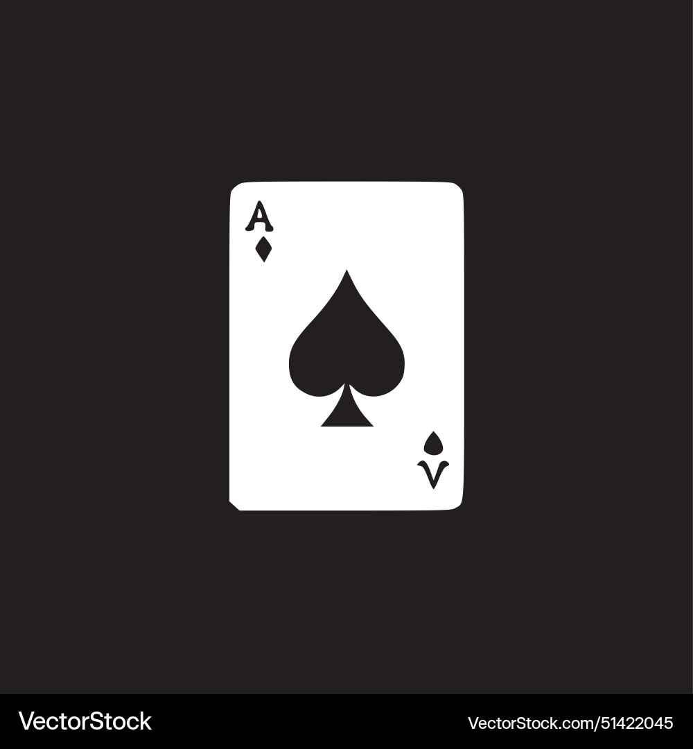 Cards - black and white isolated icon Royalty Free Vector