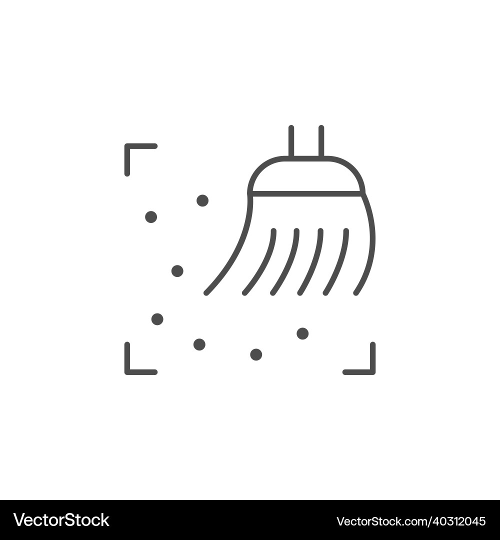 Cleaning process line outline icon Royalty Free Vector Image