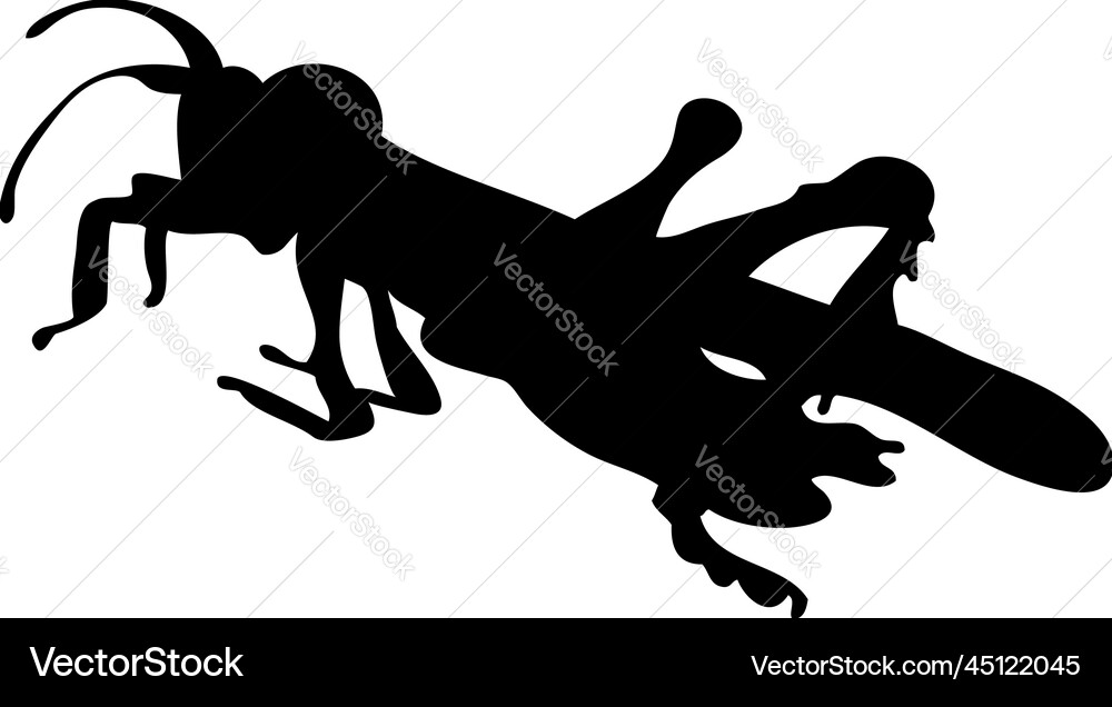 Grasshopper silhouette Royalty Free Vector Image