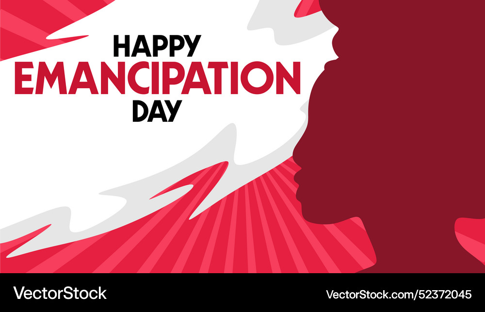 Happy emancipation day to everyone Royalty Free Vector Image