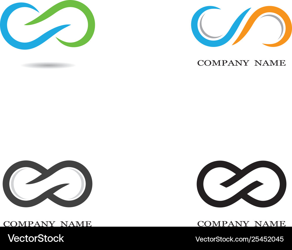Infinity symbol icon Royalty Free Vector Image