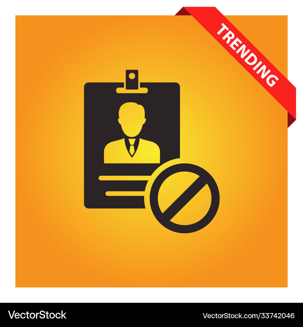 Block id card icon Royalty Free Vector Image - VectorStock