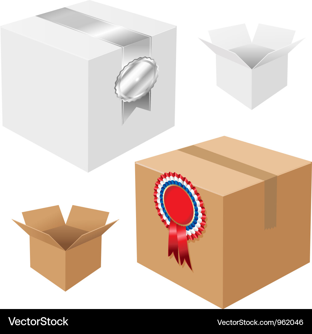 Carboard boxes Royalty Free Vector Image - VectorStock