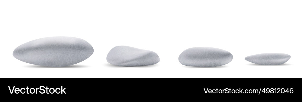 Collection different rocks isolated on white Vector Image