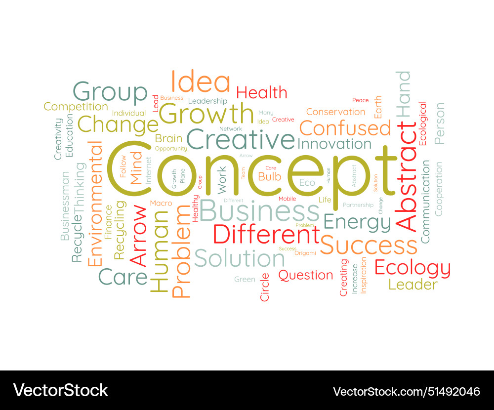 Concept word cloud template business Royalty Free Vector