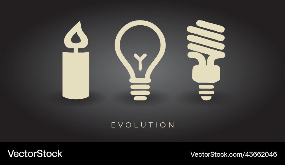 Evolution of lighting Royalty Free Vector Image