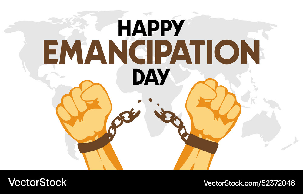 Happy emancipation day to everyone Royalty Free Vector Image