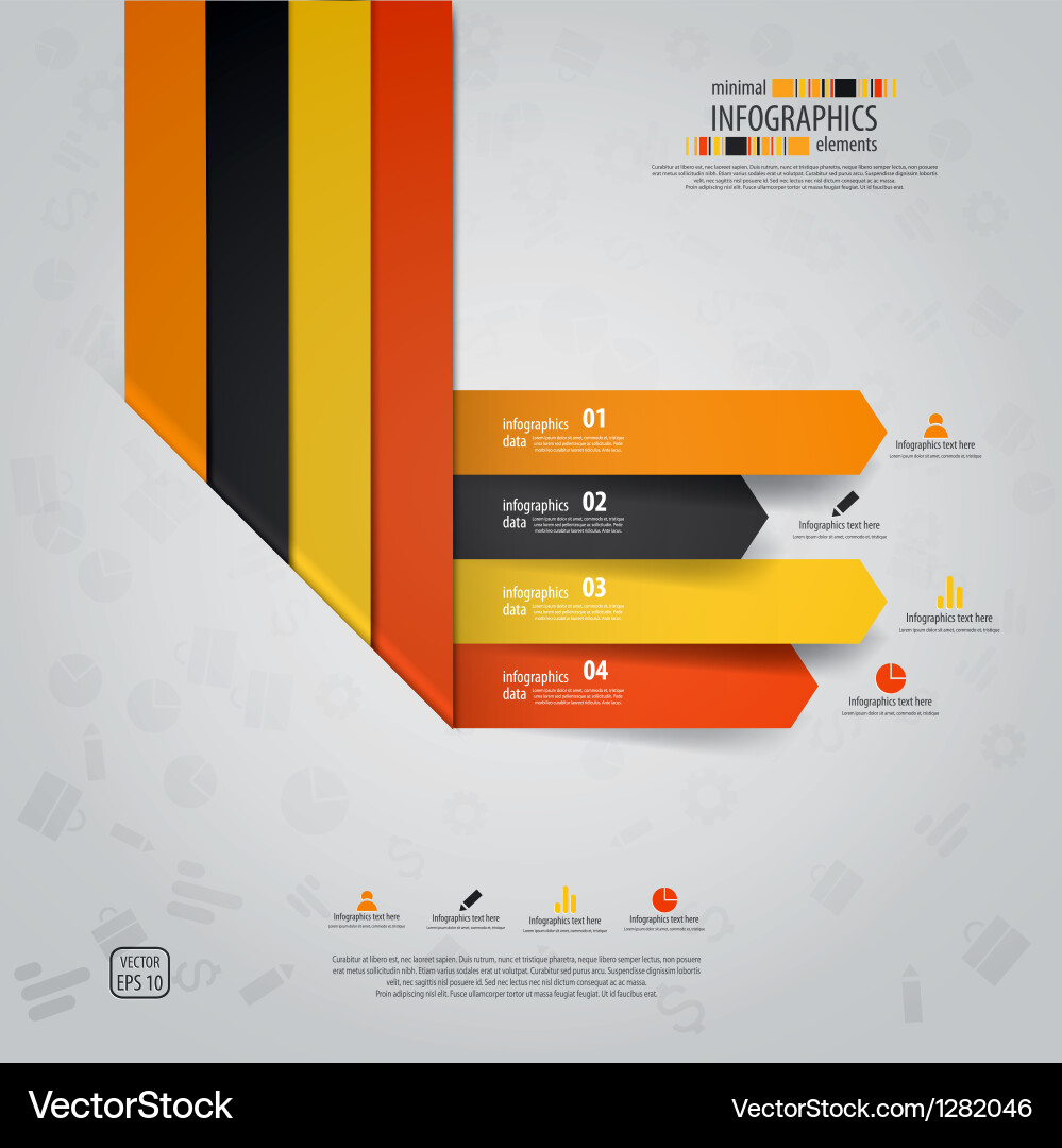 Line Infographics - Data Charts Royalty Free Vector Image