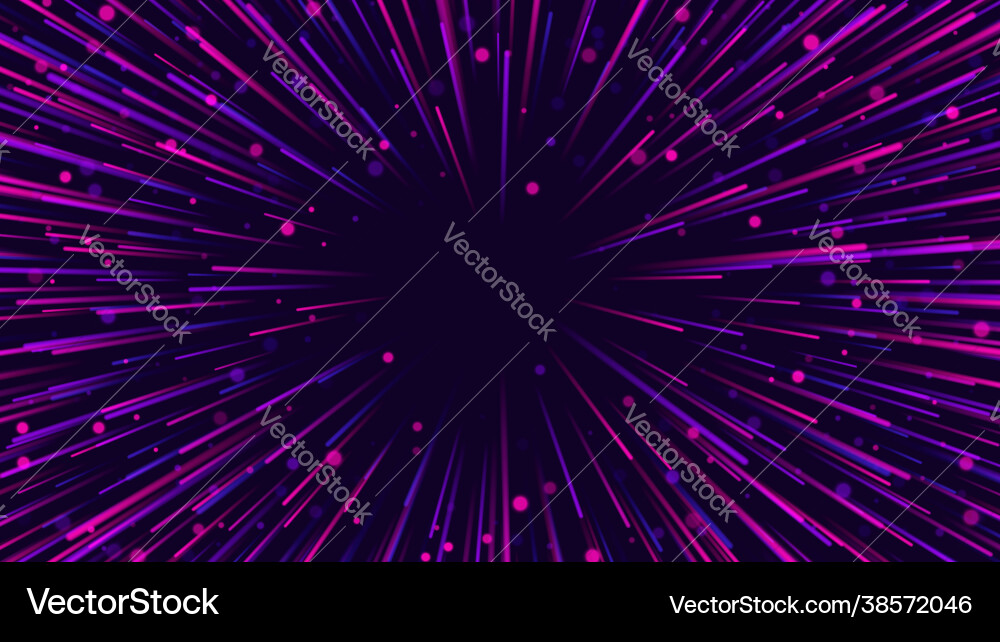 Radial lines explosion effect speed motion Vector Image