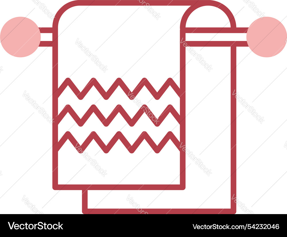 Towel line fill icon Royalty Free Vector Image