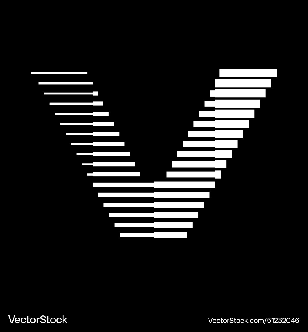 V letter lines logo icon Royalty Free Vector Image