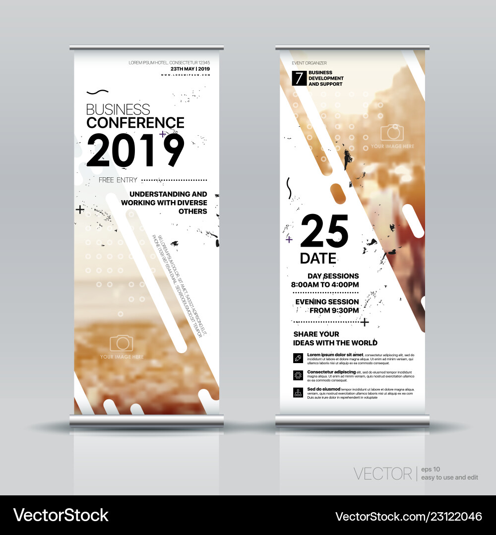 Vertical banner design signboard Royalty Free Vector Image