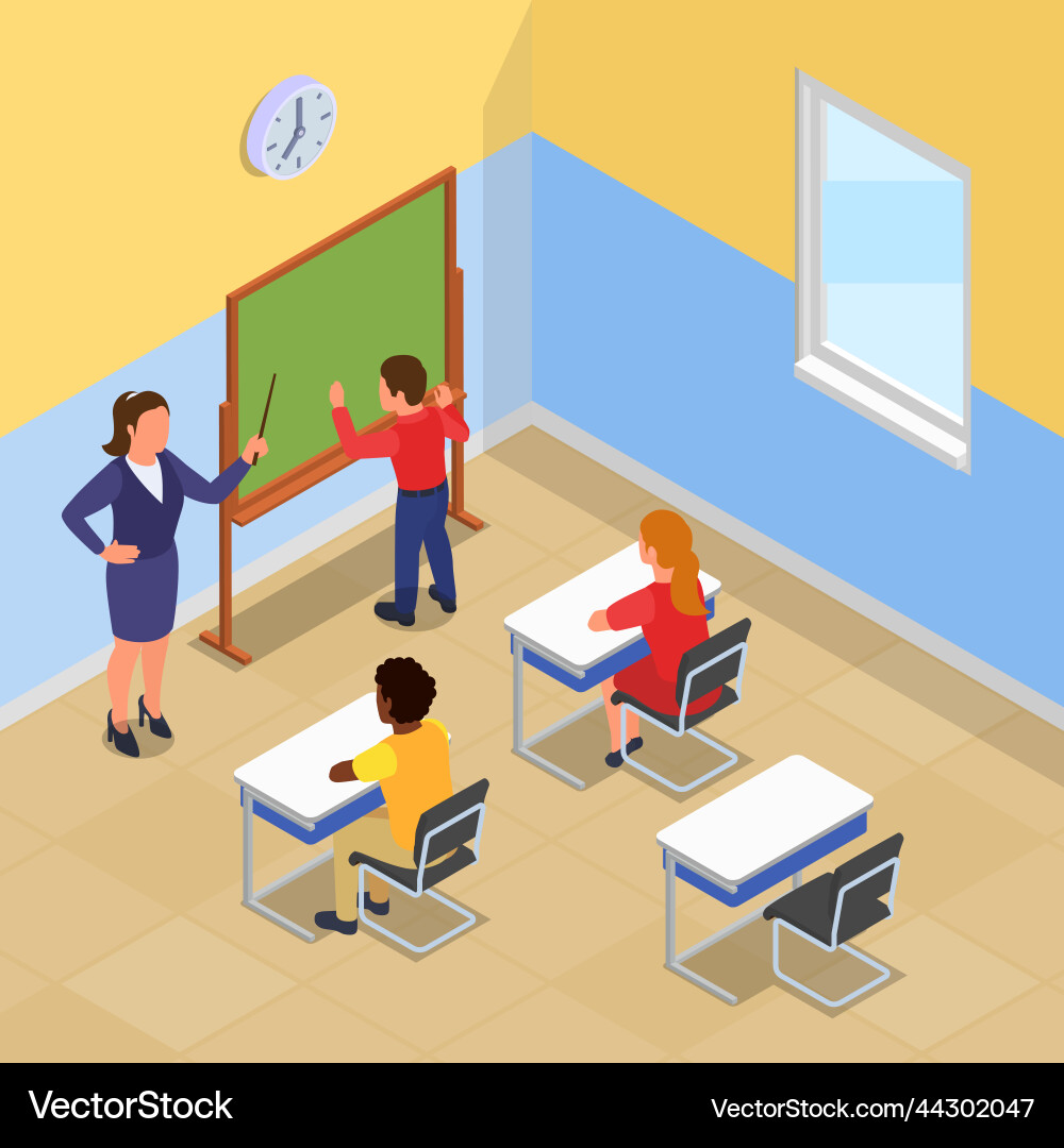 Back to classroom composition Royalty Free Vector Image