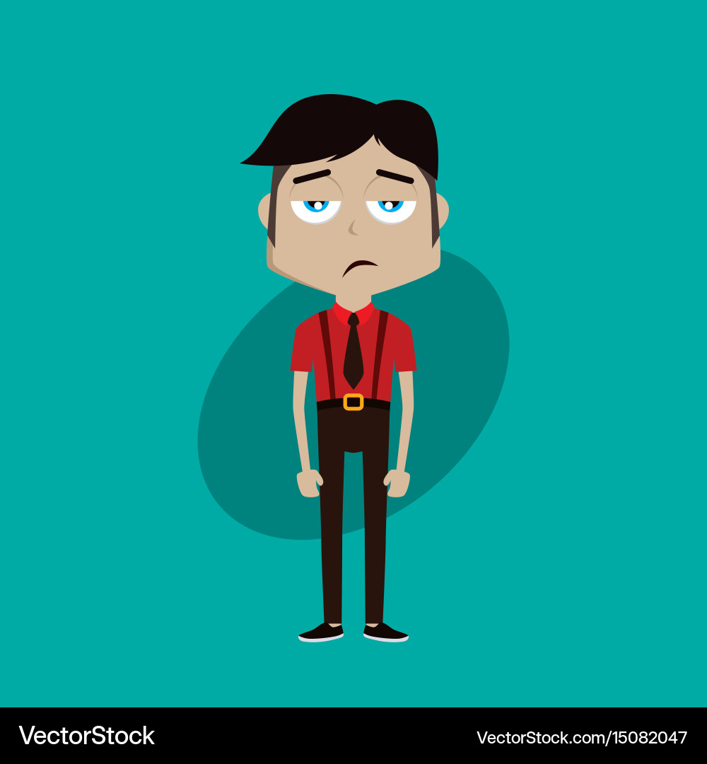 Businessman manager at work cartoon art Royalty Free Vector
