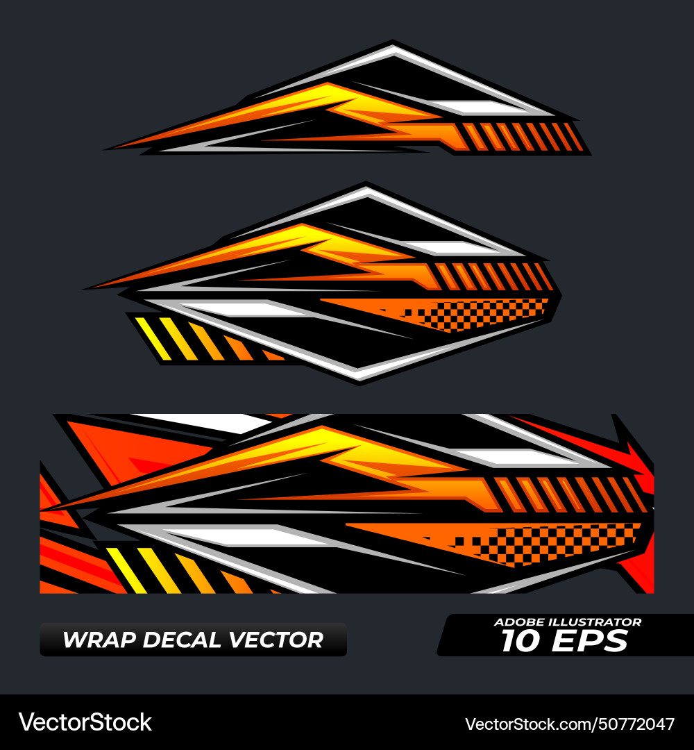 Car decal sticker collection 2 Royalty Free Vector Image