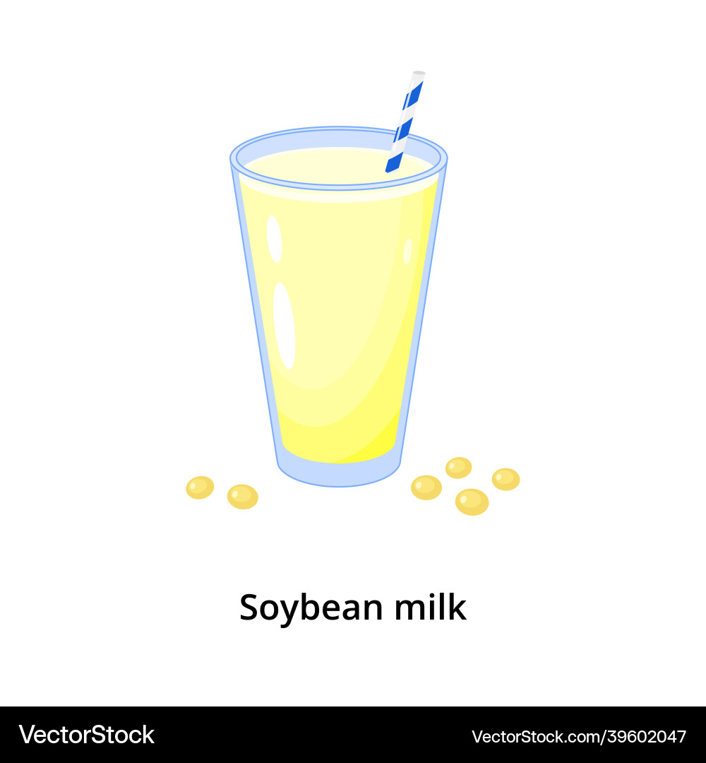 Cartoon soy milk Royalty Free Vector Image - VectorStock