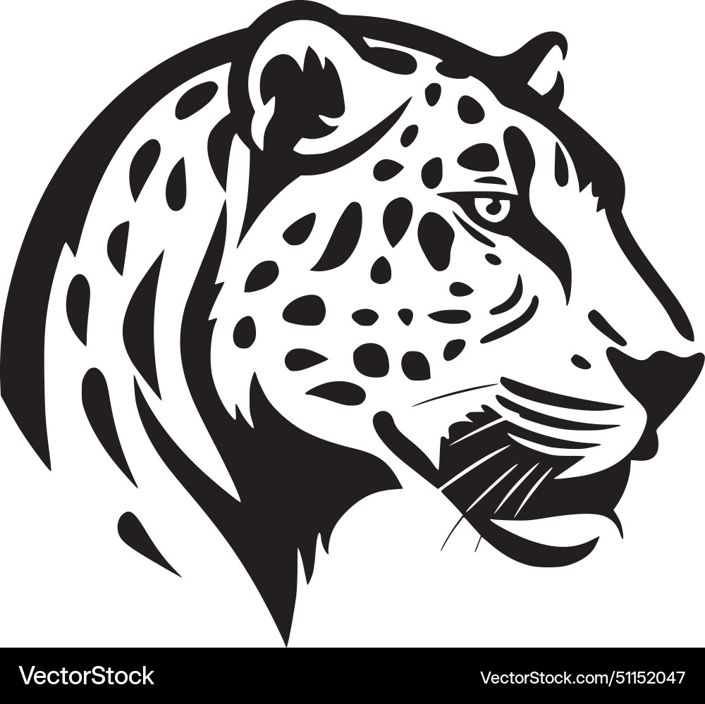 Cheetah - black and white isolated icon Royalty Free Vector