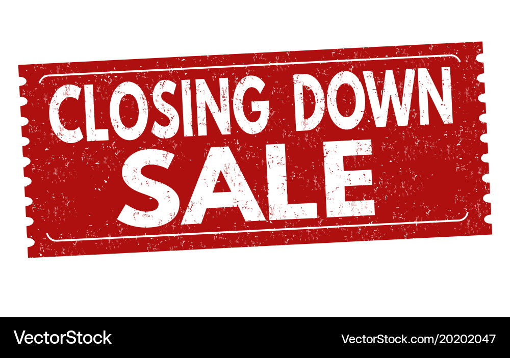Closing Down Sale Grunge Stamp Royalty Free Vector Image