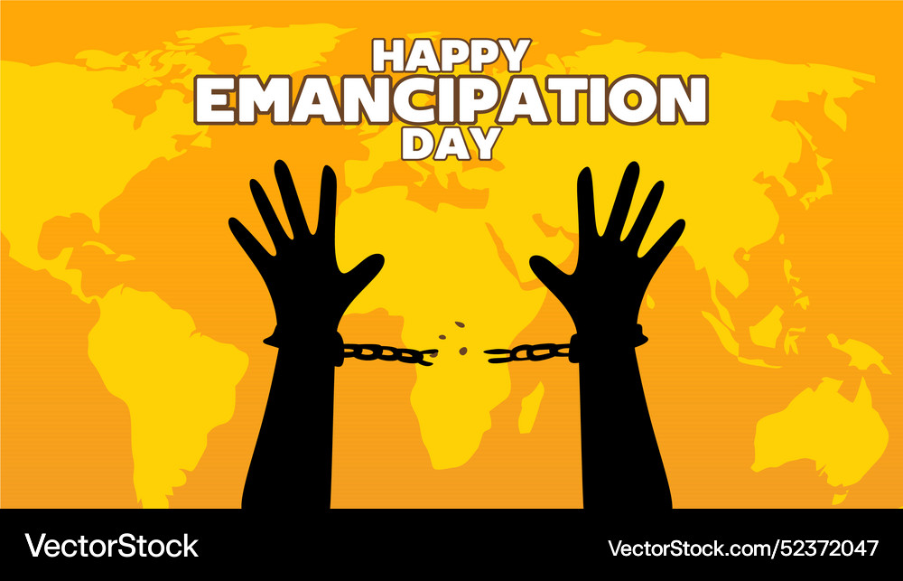 Happy emancipation day to everyone Royalty Free Vector Image