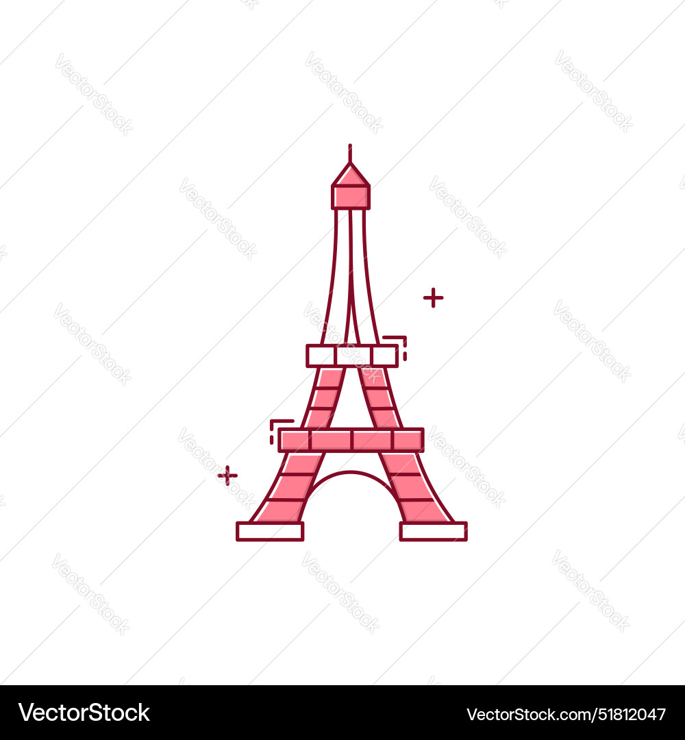 Iconic eiffel tower icon design Royalty Free Vector Image