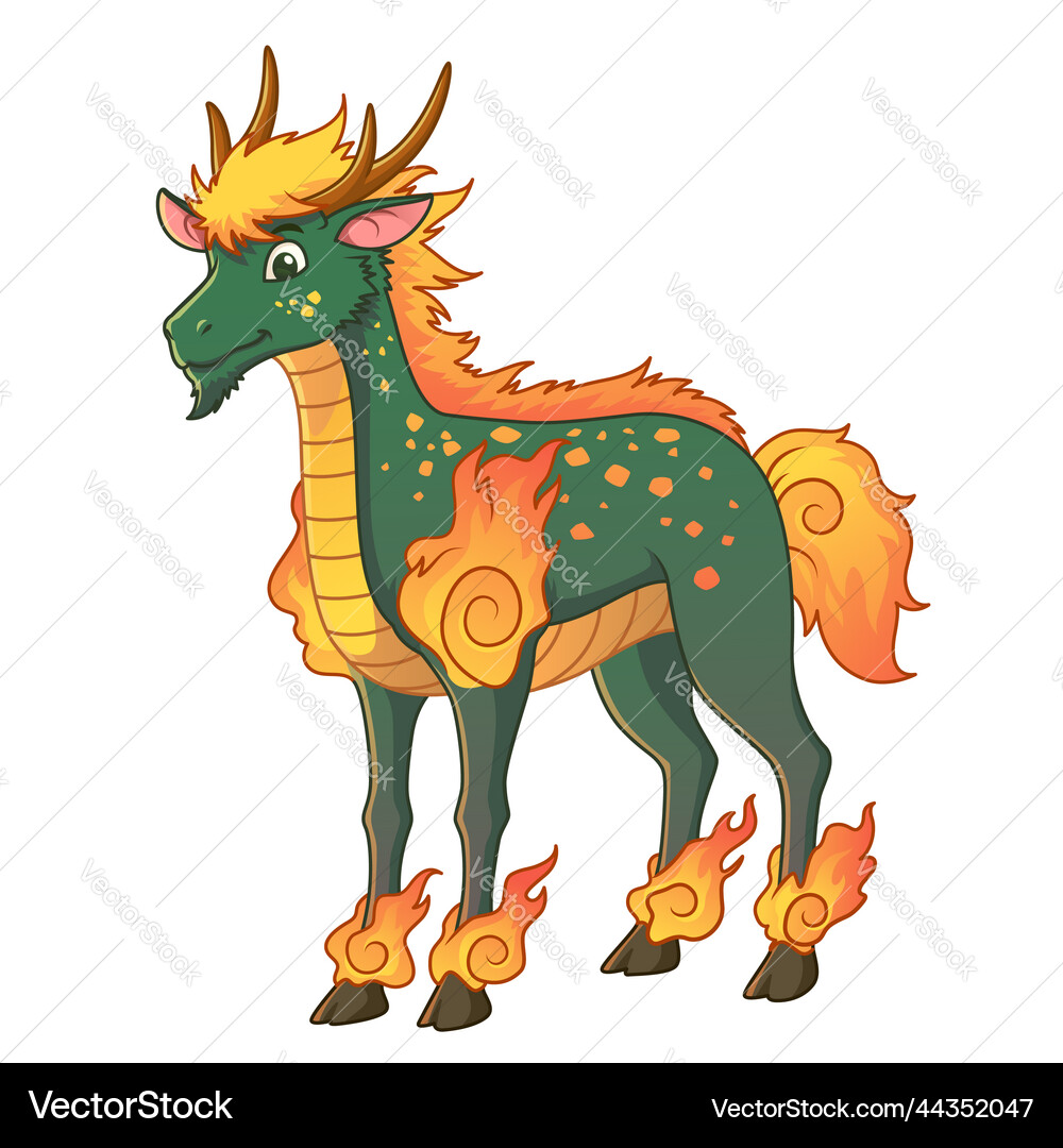 Kirin cartoon Royalty Free Vector Image - VectorStock