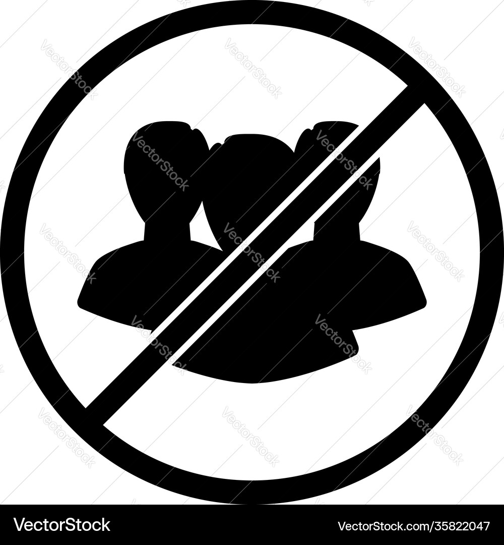 No meeting icon Royalty Free Vector Image - VectorStock