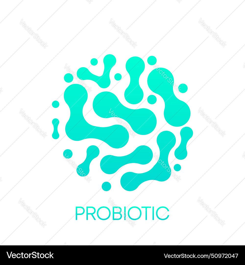Probiotic bacteria logo design Royalty Free Vector Image