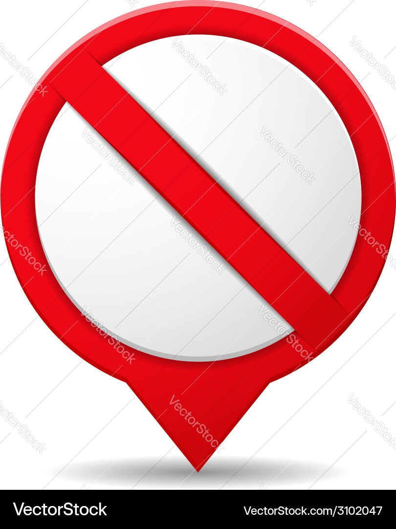 Prohibited sign Royalty Free Vector Image - VectorStock