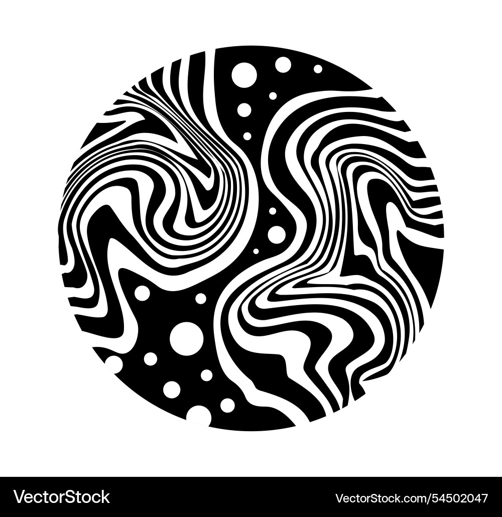 Psychedelic trippy pattern figure abstract Vector Image