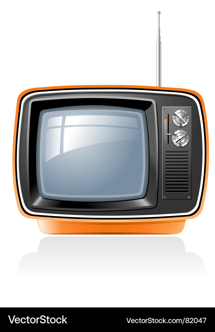 Retro tv Royalty Free Vector Image - VectorStock