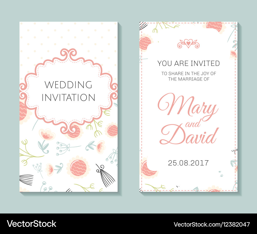 Romantic cards template Royalty Free Vector Image