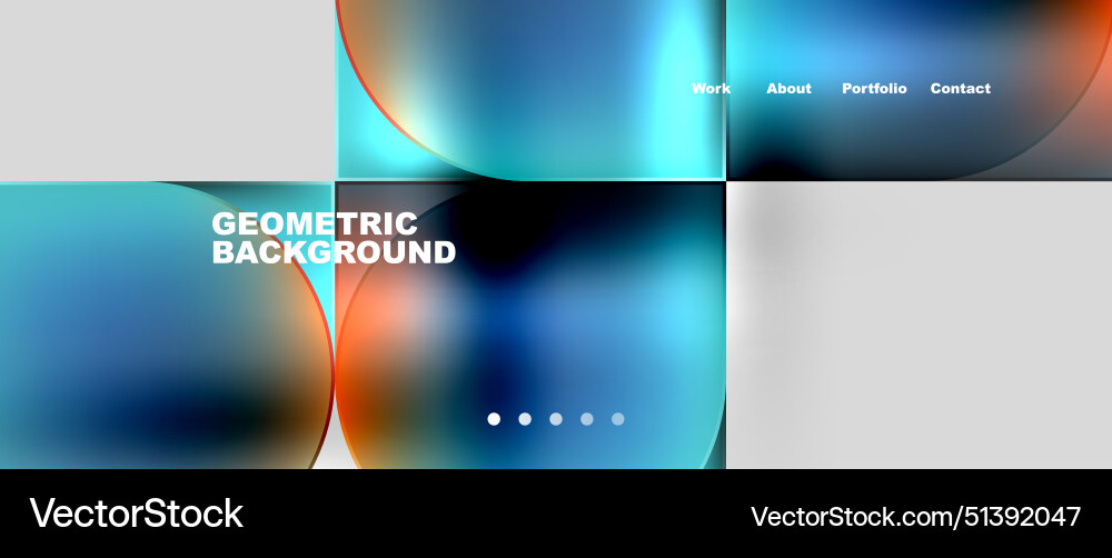 Round squares circles with fluid gradients Vector Image