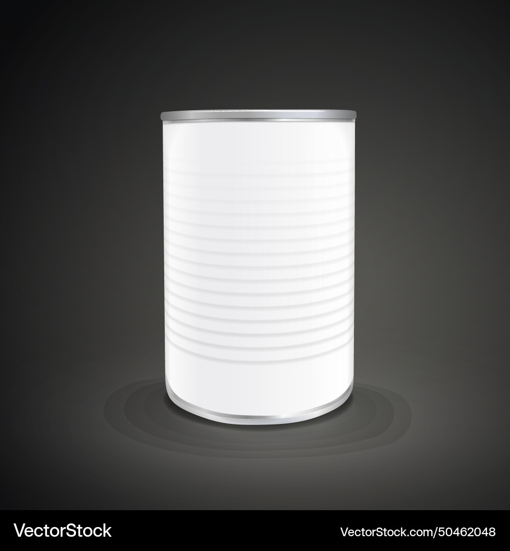 Blank food can Royalty Free Vector Image - VectorStock