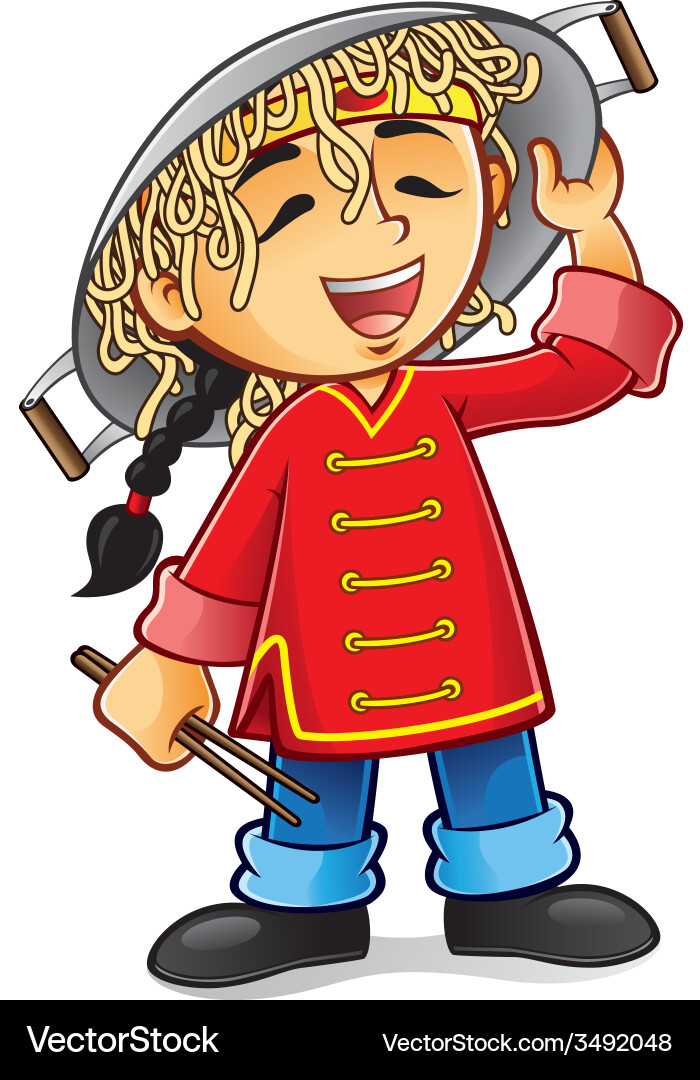 Chinese boy Royalty Free Vector Image - VectorStock