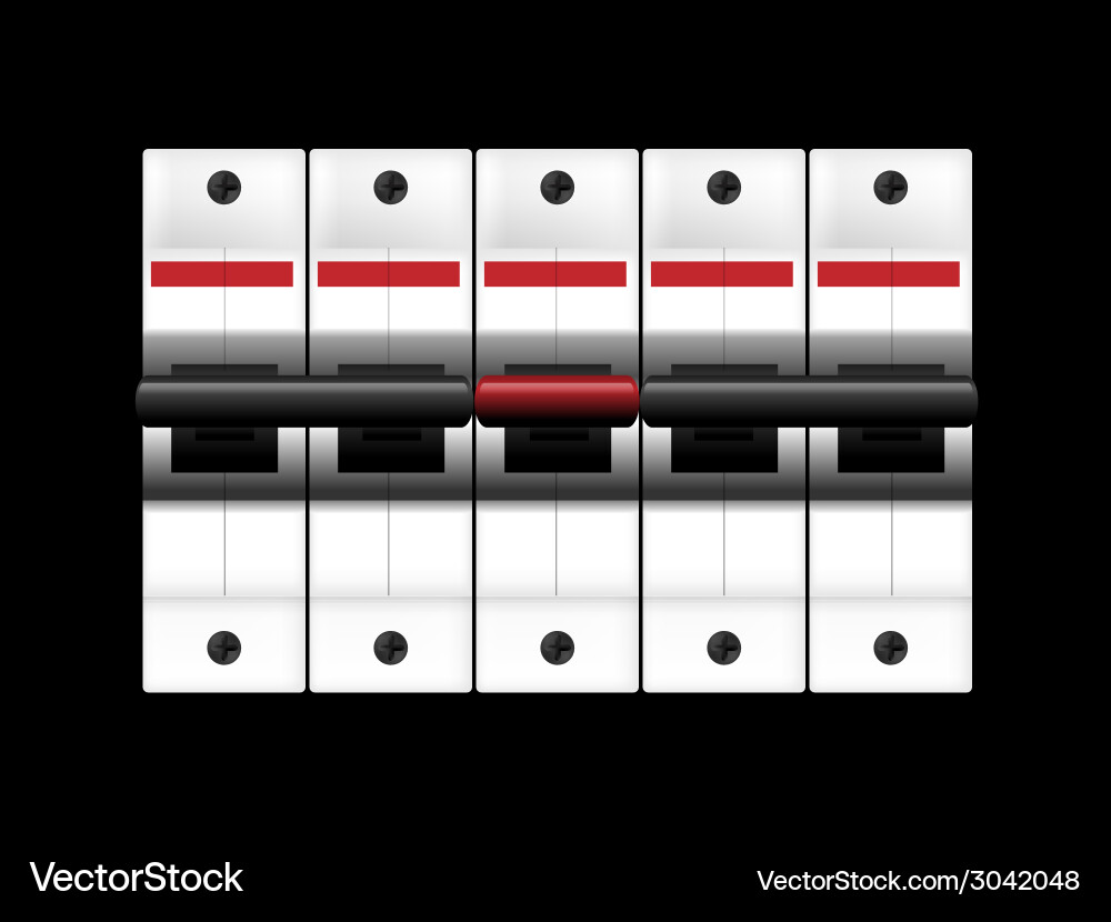 Circuit breakers Royalty Free Vector Image - VectorStock