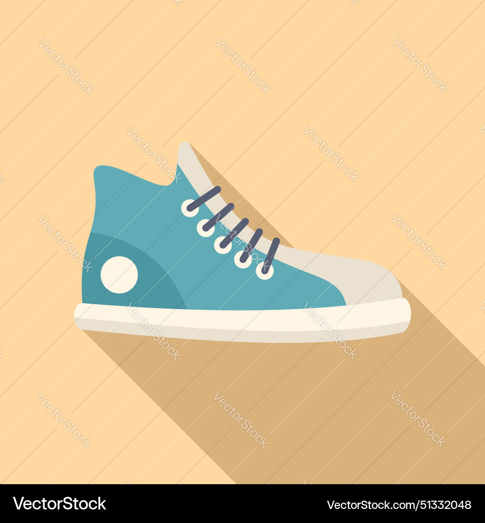 Classic sneaker on beige background Royalty Free Vector