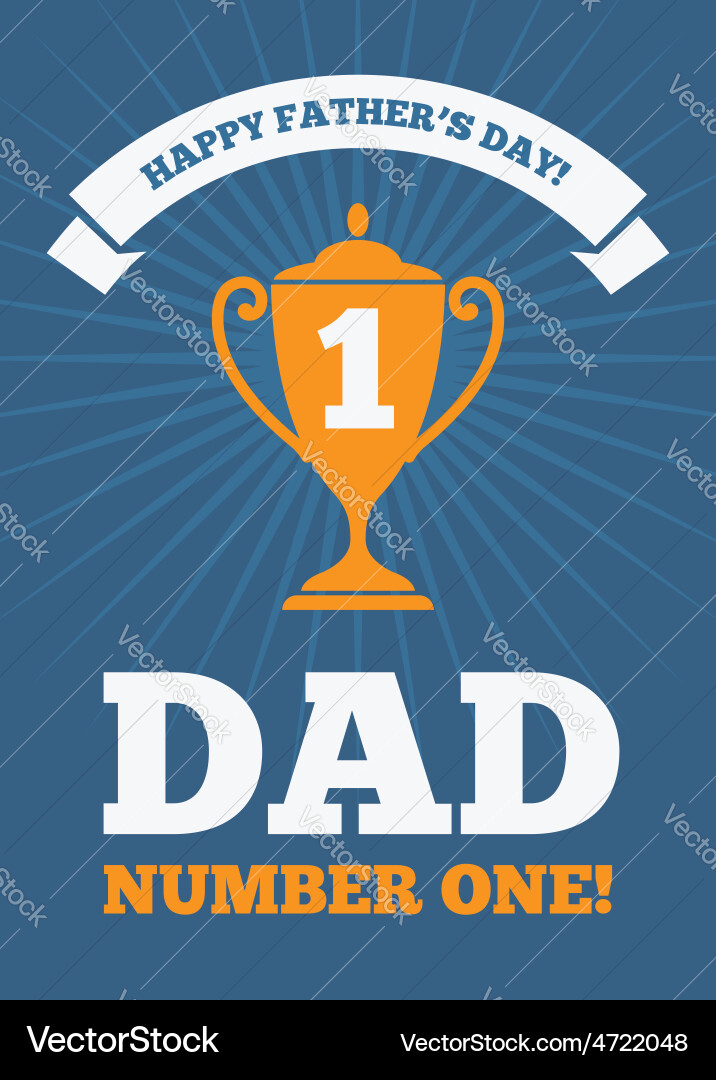 Dad's Number One Trophy Royalty Free Vector Image